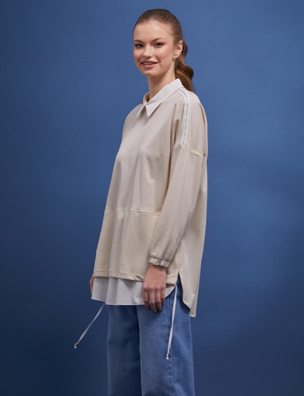 Layered Sport Tunic Cream