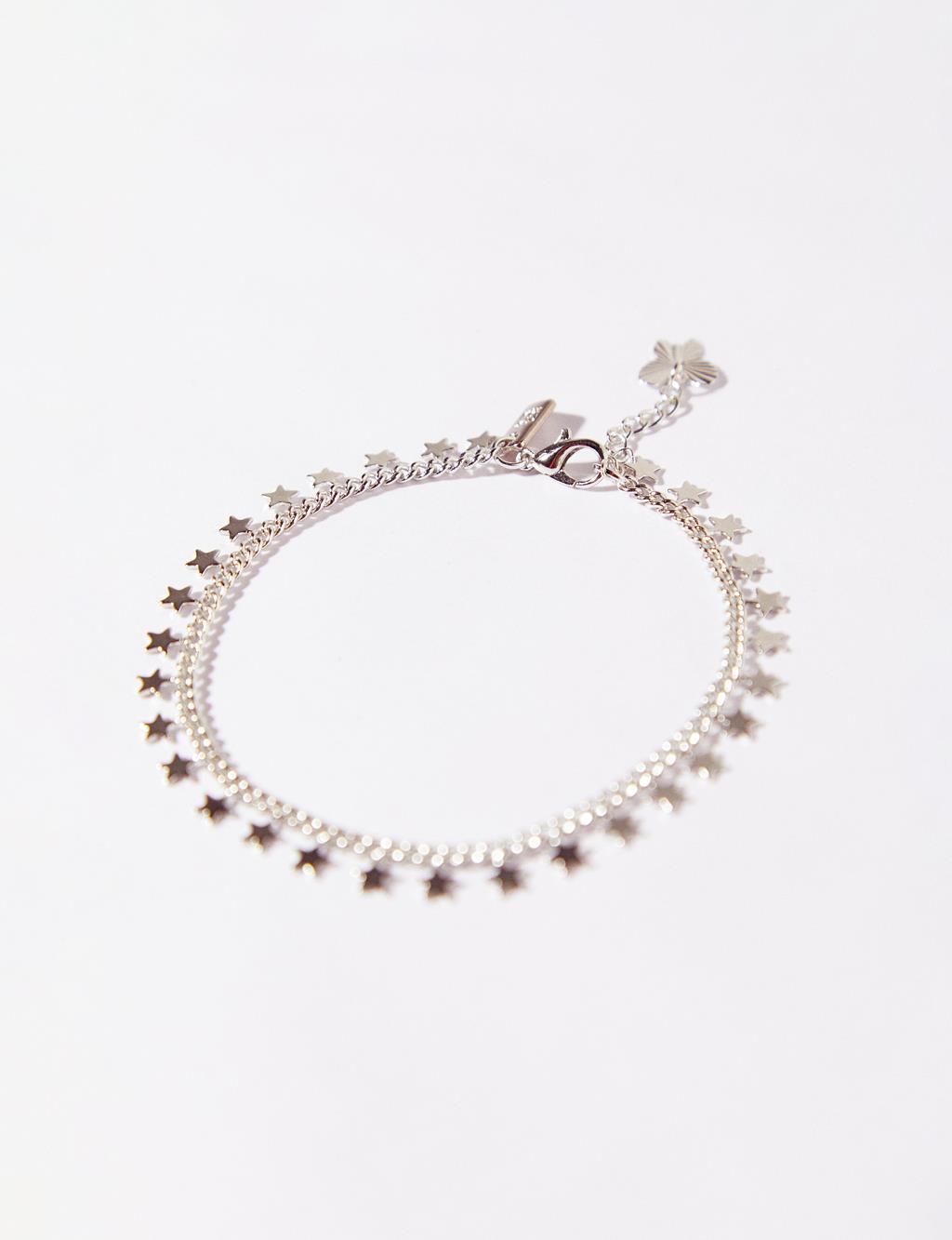 Yıldız Pul Detaylı Halhal Gümüş