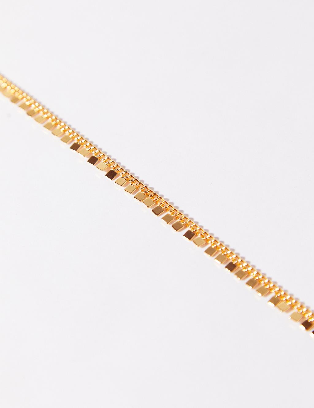 Kare Pul Detaylı Halhal Gold