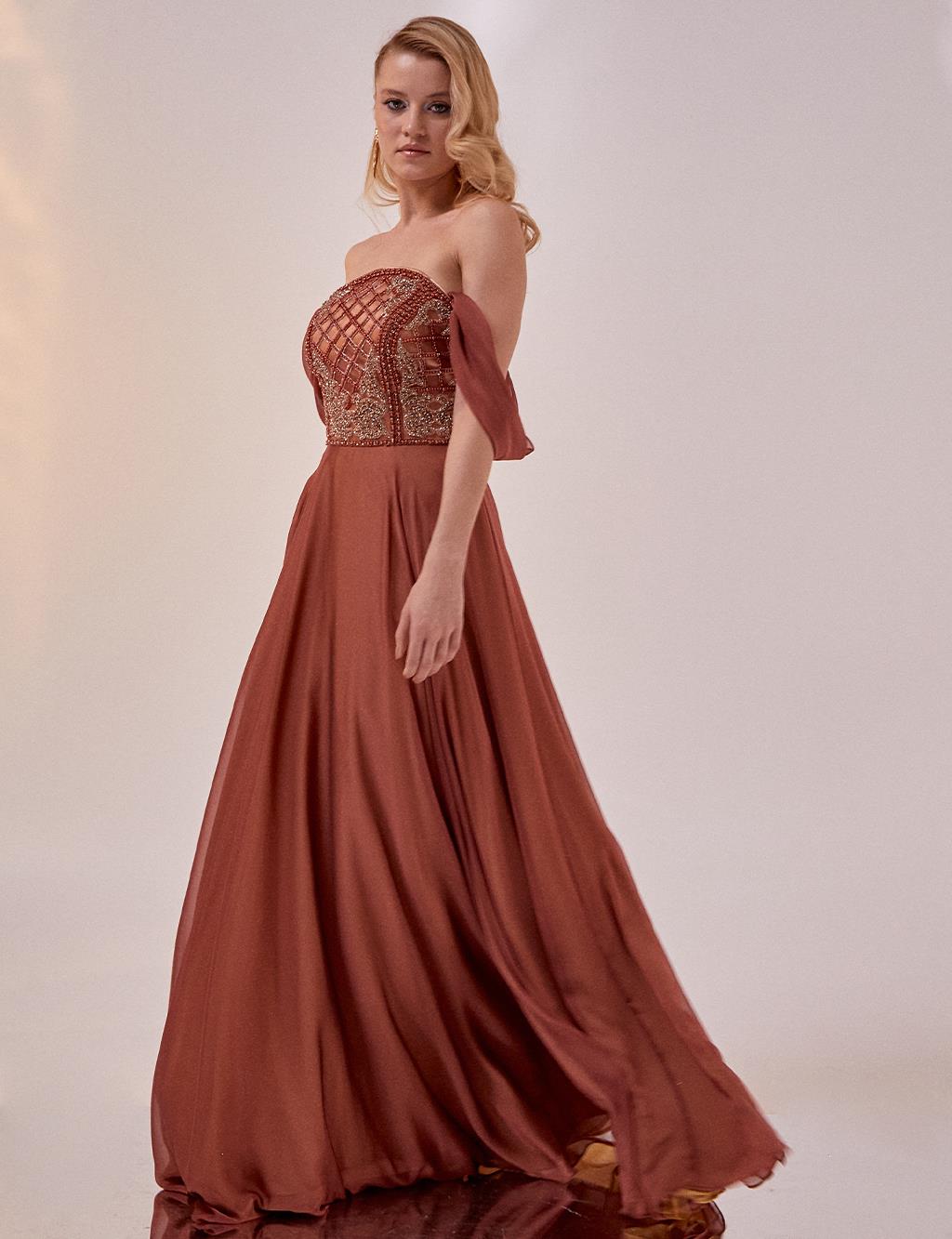 A-Line Strapless Evening Dress Tile