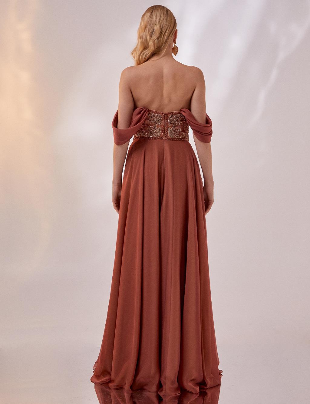 A-Line Strapless Evening Dress Tile