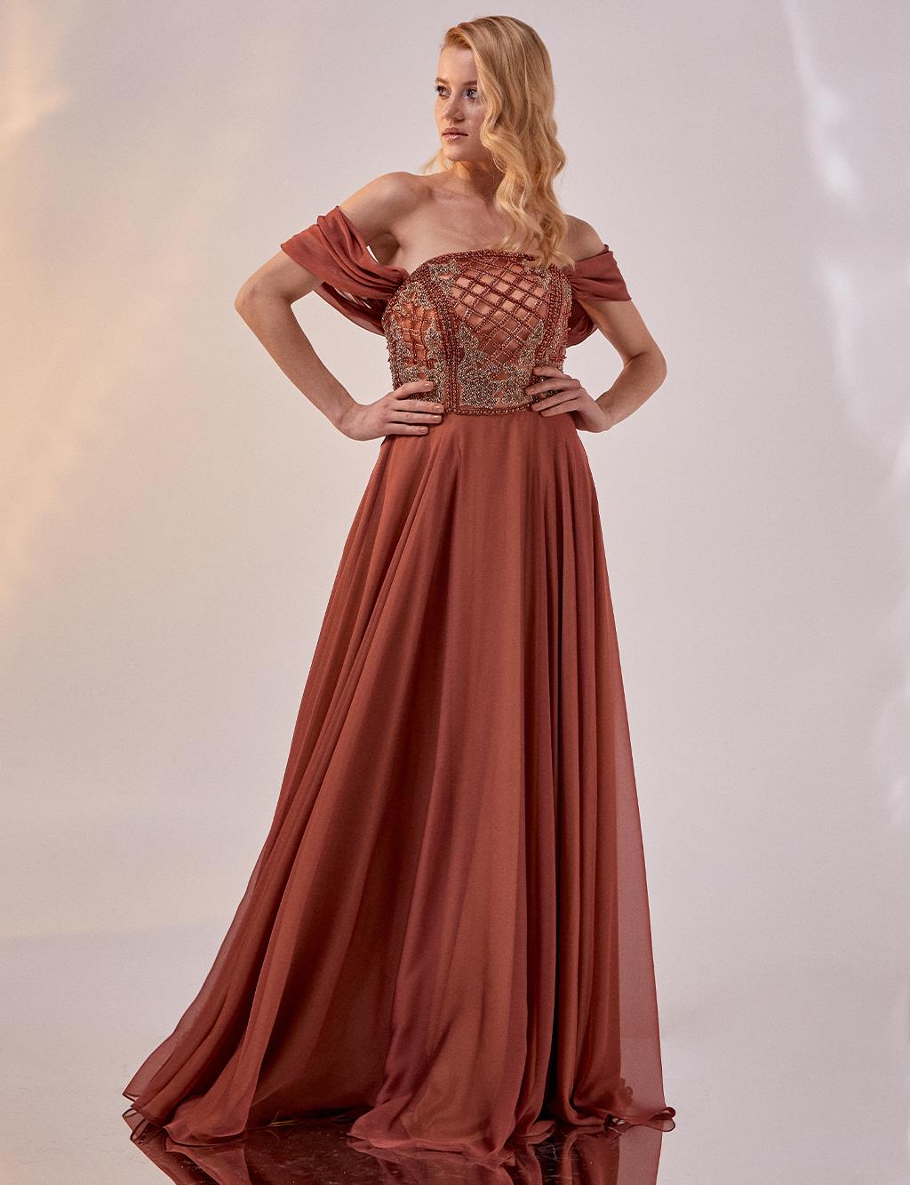 A-Line Strapless Evening Dress Tile