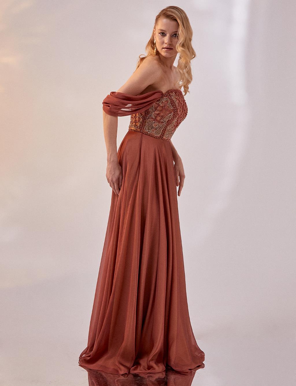 A-Line Strapless Evening Dress Tile