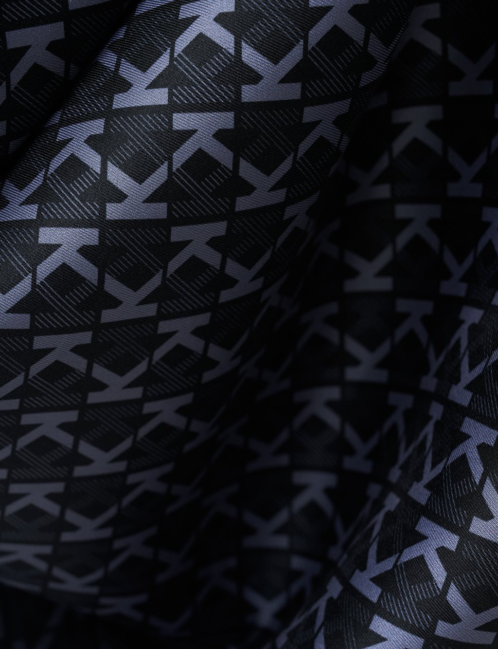 K Logo Monogram Scarf Navy Blue
